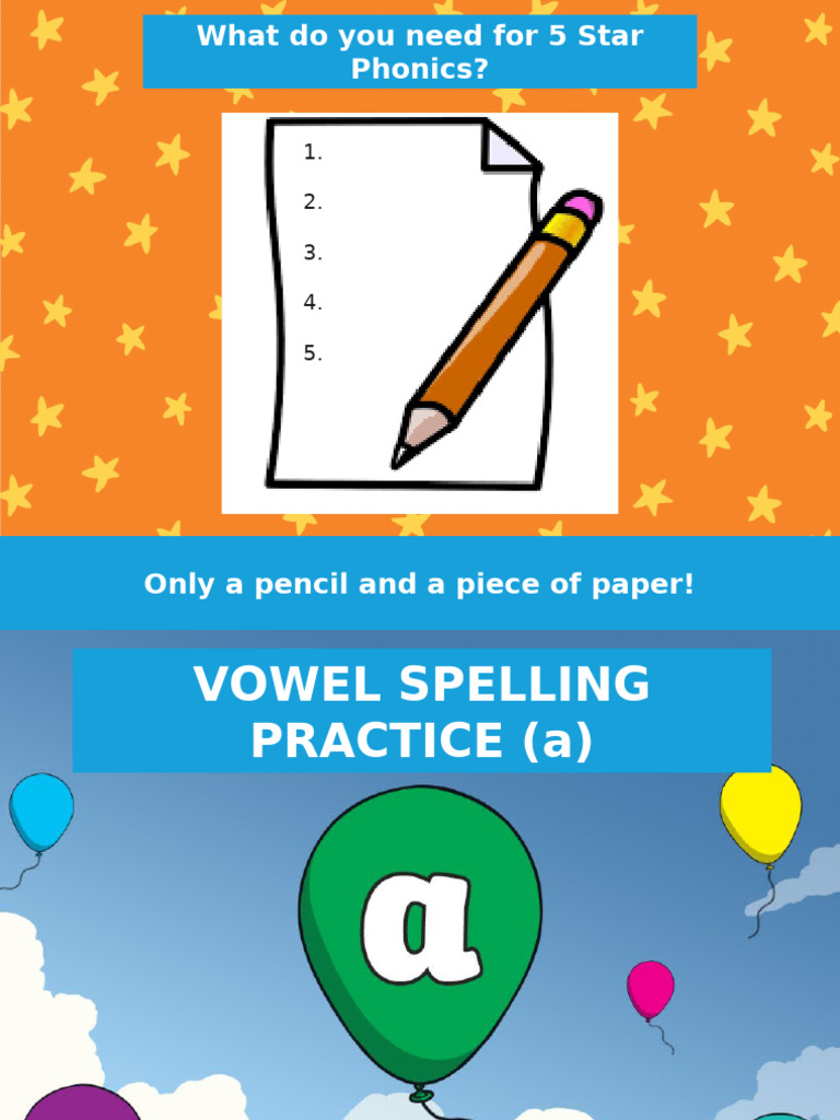 Vowel Spelling Aeiou | PDF