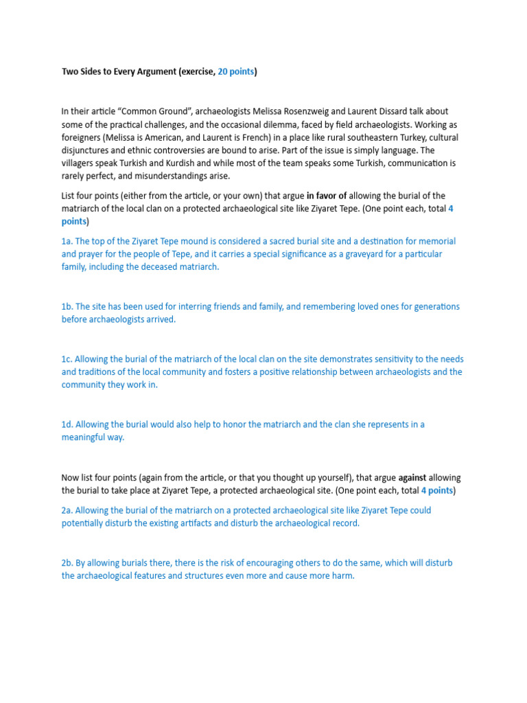 #56 Two Sides to Every Argument (Exercise) | PDF | Natural Environment