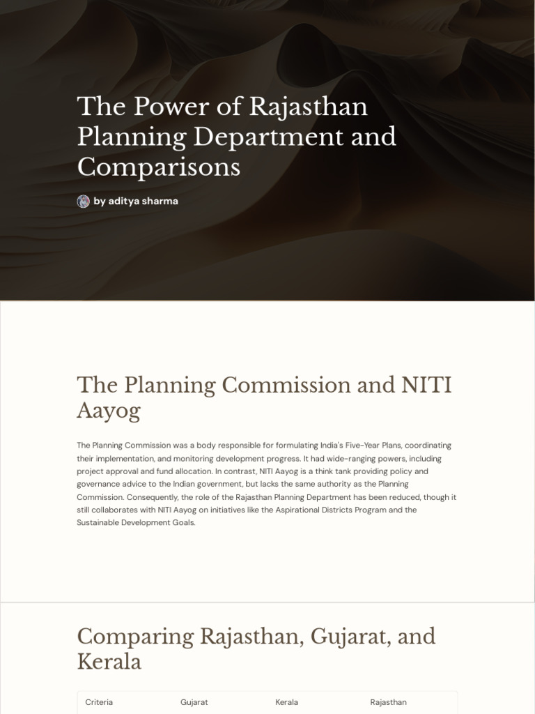 The-Power-of-Rajasthan-Planning-Department-and-Comparisons | PDF ...