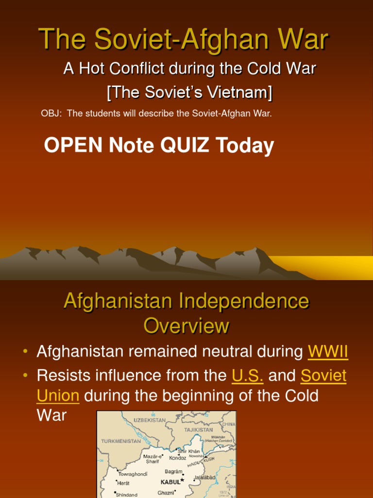 The Soviet-Afghan War: OPEN Note QUIZ Today | PDF | Travel | History
