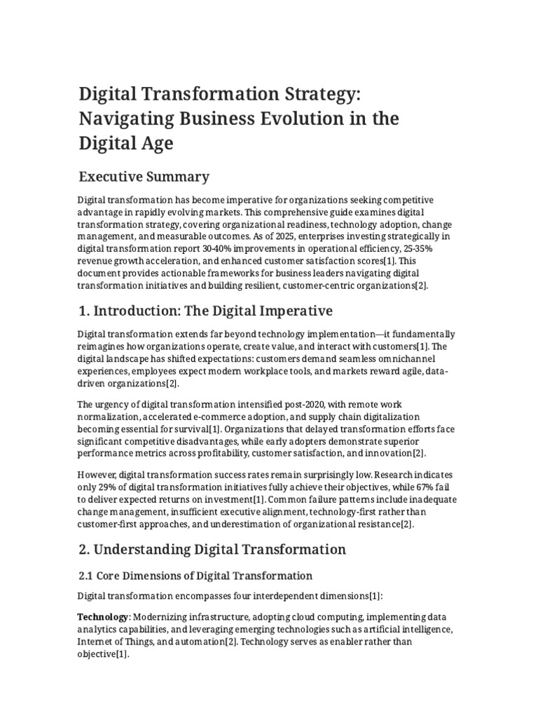 Digital Transformation Strategy Guide | PDF | Cloud Computing | Analytics