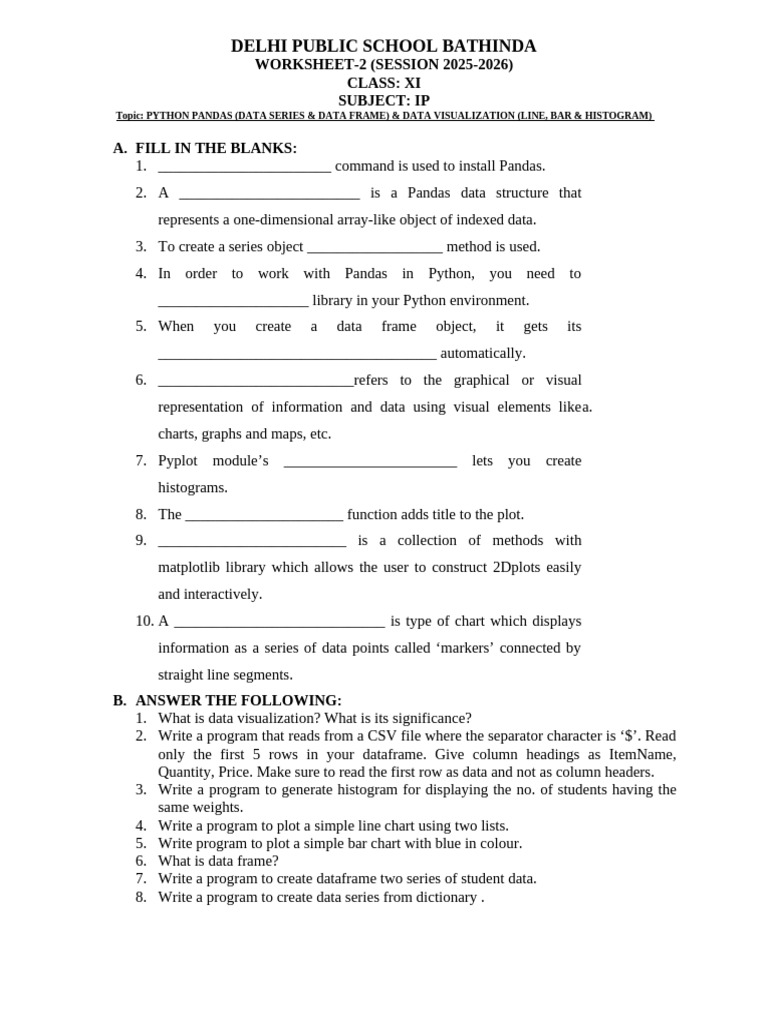 Worksheet-2-2025 (Python Pandas(Data Series & Data Frame) & Data ...