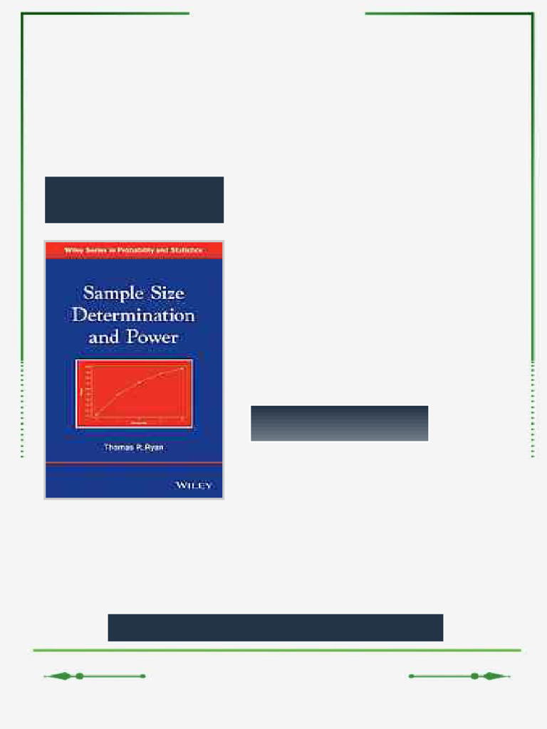 Sample size determination and power First Edition Thomas P Ryan ebook ...