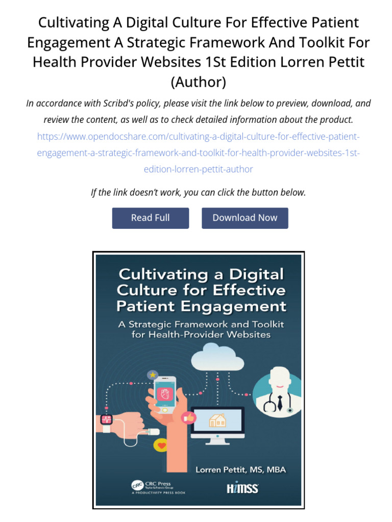 Cultivating a Digital Culture for Effective Patient Engagement A ...