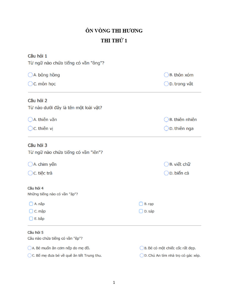 Thi TH 1 | PDF