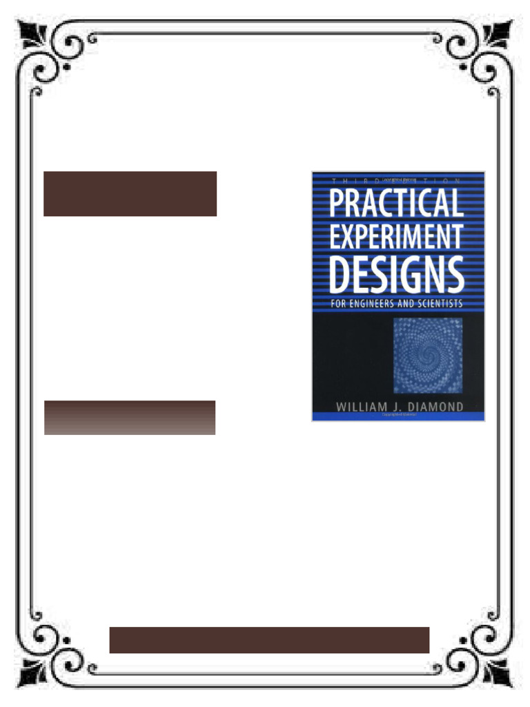 Practical Experiment Designs for Engineers and Scientists 3rd Edition ...