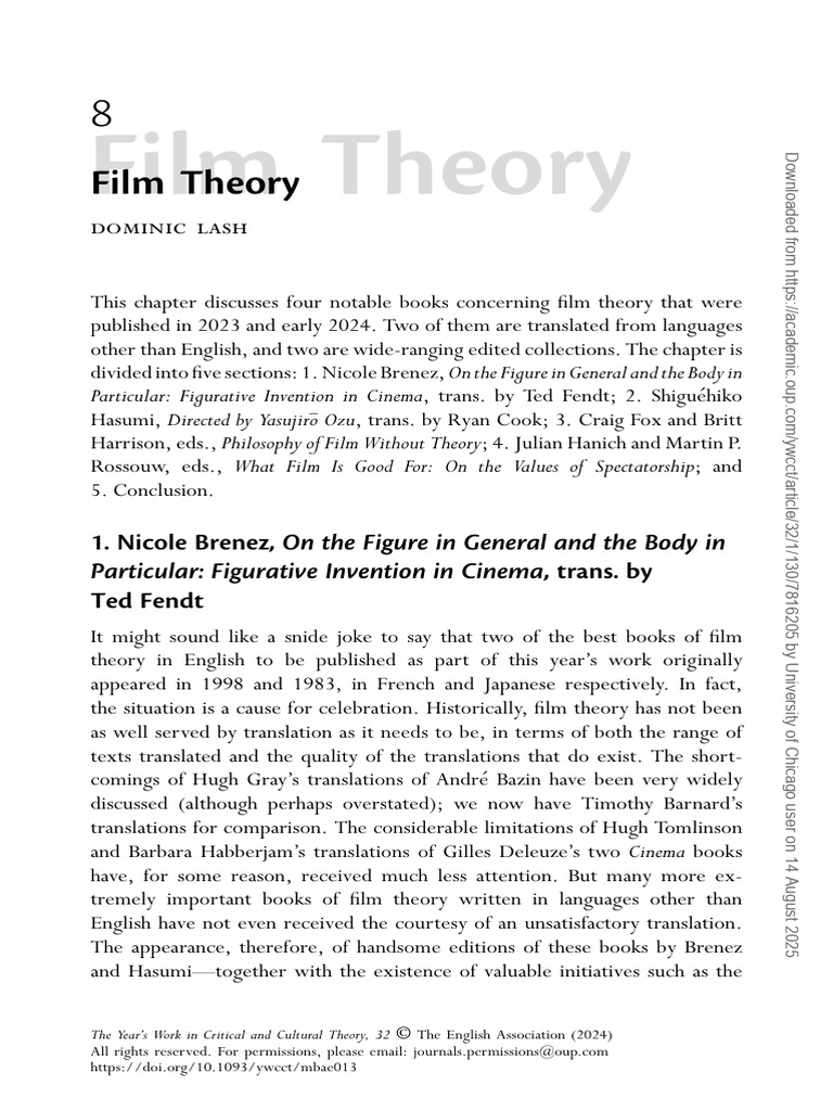 Notable Film Theory Books 2023-2024 | PDF | Theory | Georg Wilhelm ...