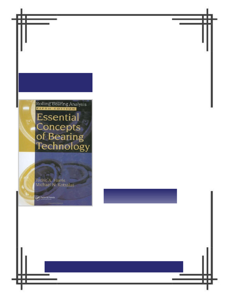 Essential Concepts of Bearing Technology Fifth Edition Rolling Bearing ...