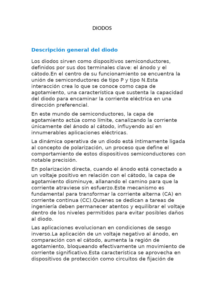 DIODOS | PDF | Transistor de unión bipolar | Transistor