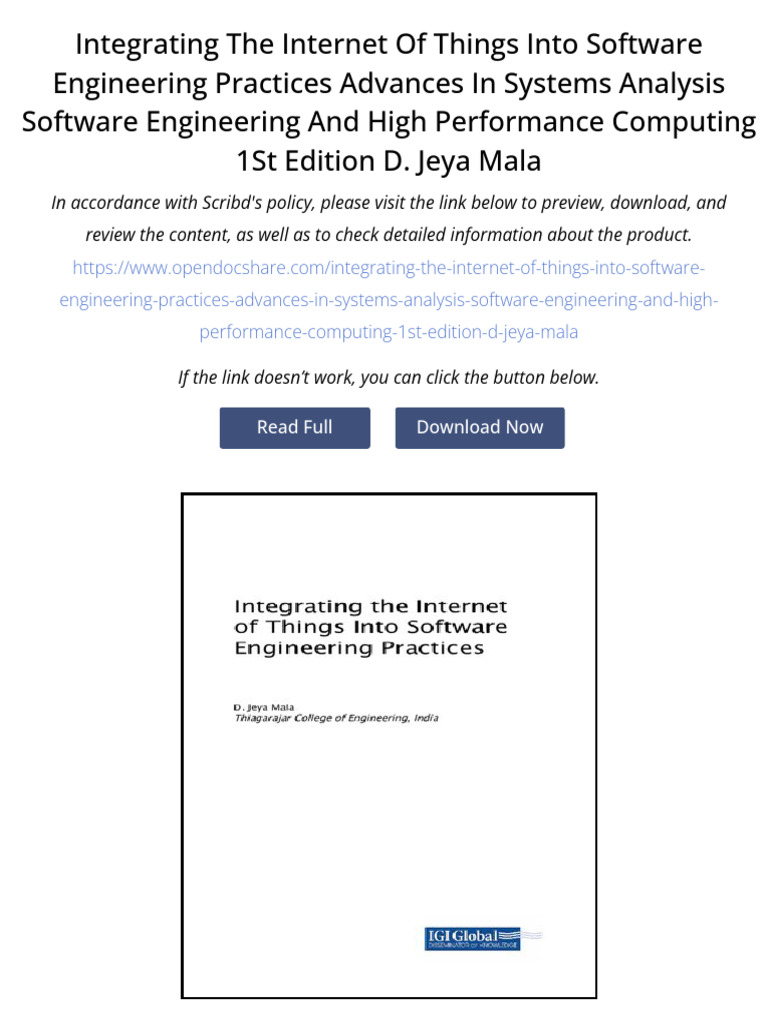 Integrating the Internet of Things Into Software Engineering Practices ...