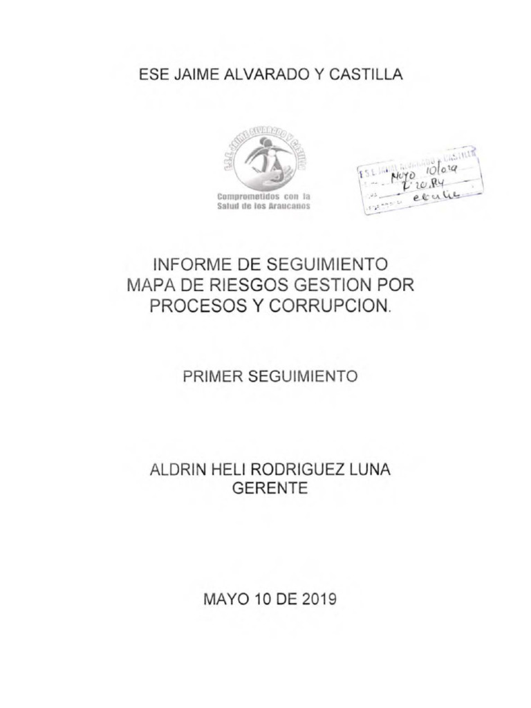 2040 Primer Seguimiento Mapa de Riesgos 2019 | PDF | Servicios ...