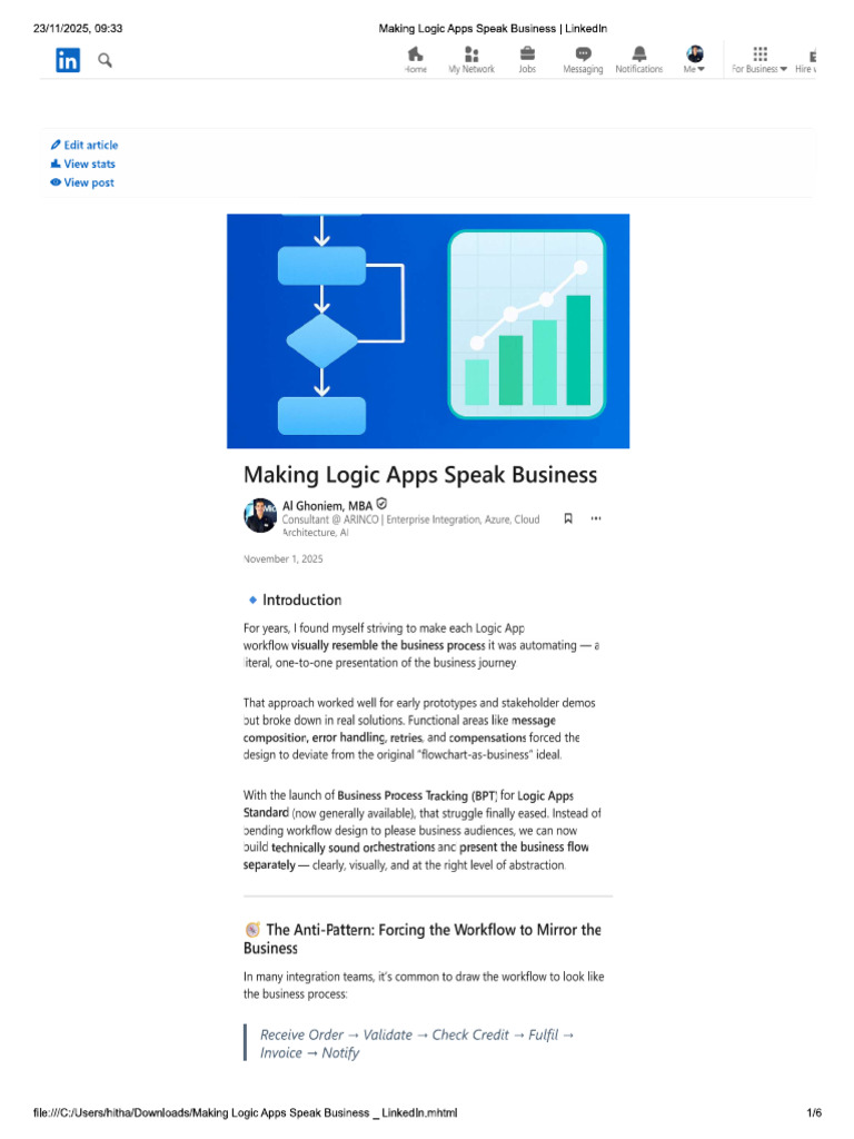 Making Logic Apps Speak Business _ LinkedIn | PDF
