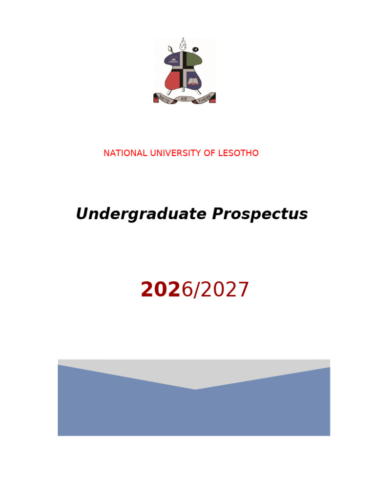 Prospectus 2026 2027 Final Version | PDF | Bachelor's Degree | University And College Admission