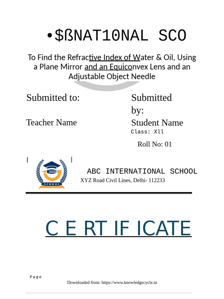 New Microsoft Word Document (13) | PDF | Refractive Index | Refraction