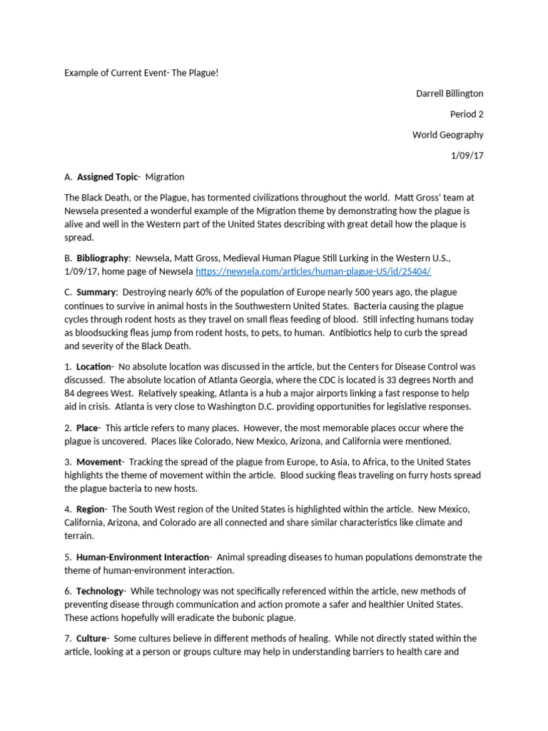 Example_of_Current_Event | PDF | Plague (Disease) | Black Death