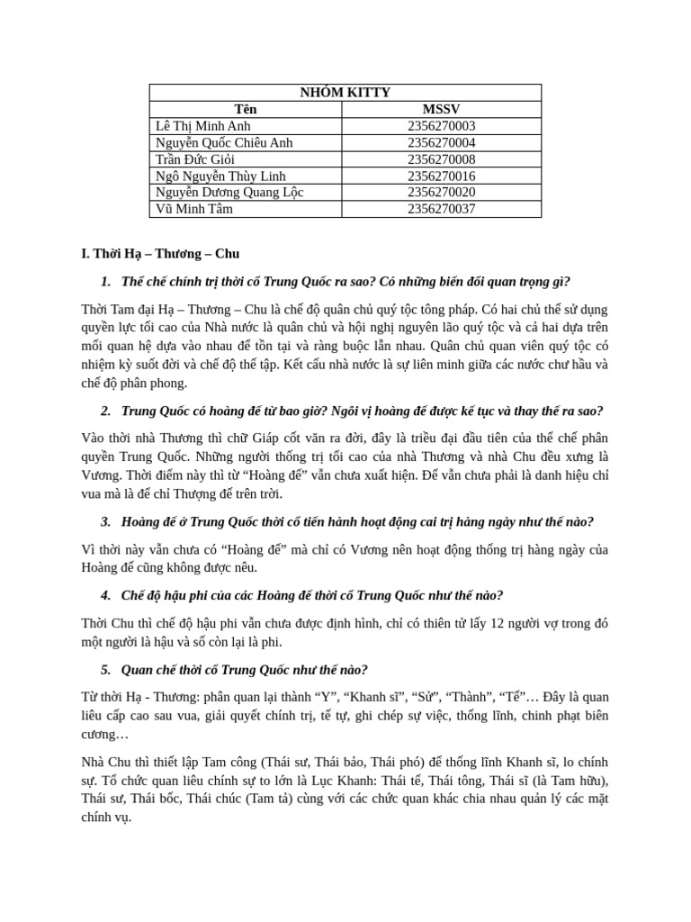 He Thong Noi Dung Chinh Tu de Muc 1 Den 12 | PDF