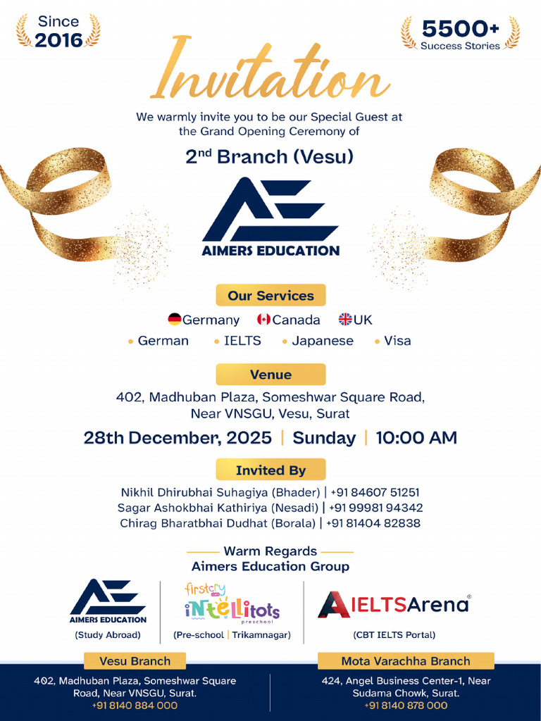 Invitation - Aimers Education | PDF