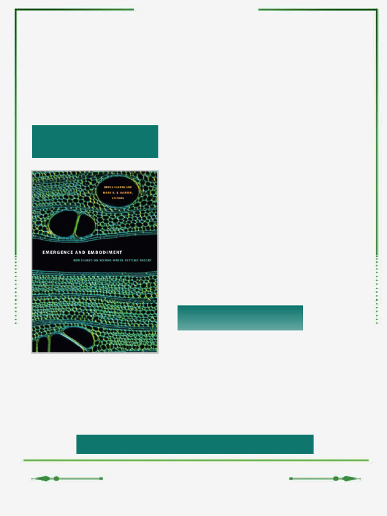 Emergence and embodiment new essays on second order systems theory ...