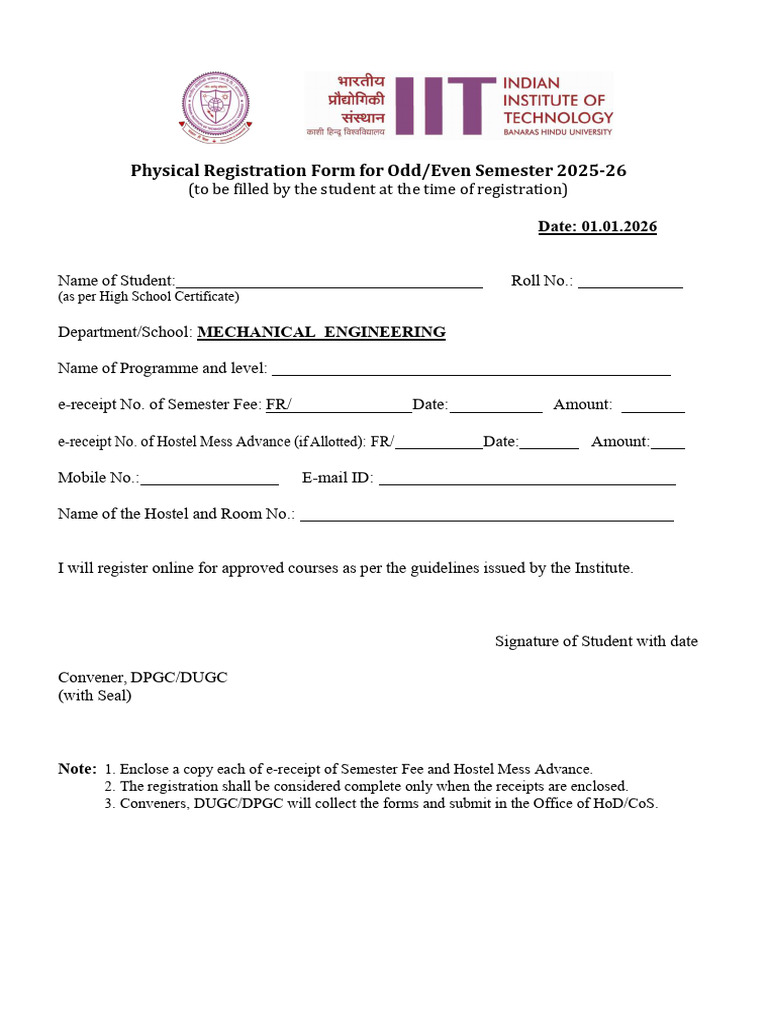 Physical Registration Application | PDF
