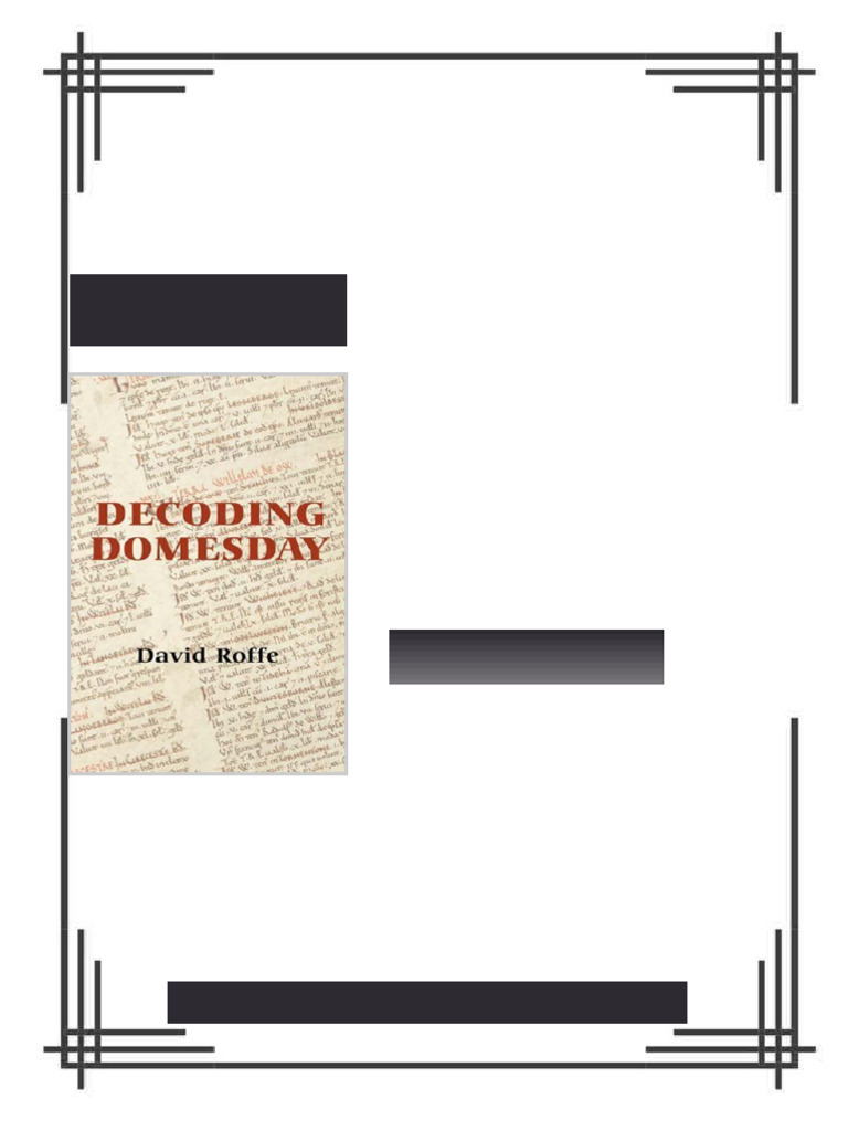 Decoding Domesday First Edition David Roffe ebook complete archive | PDF