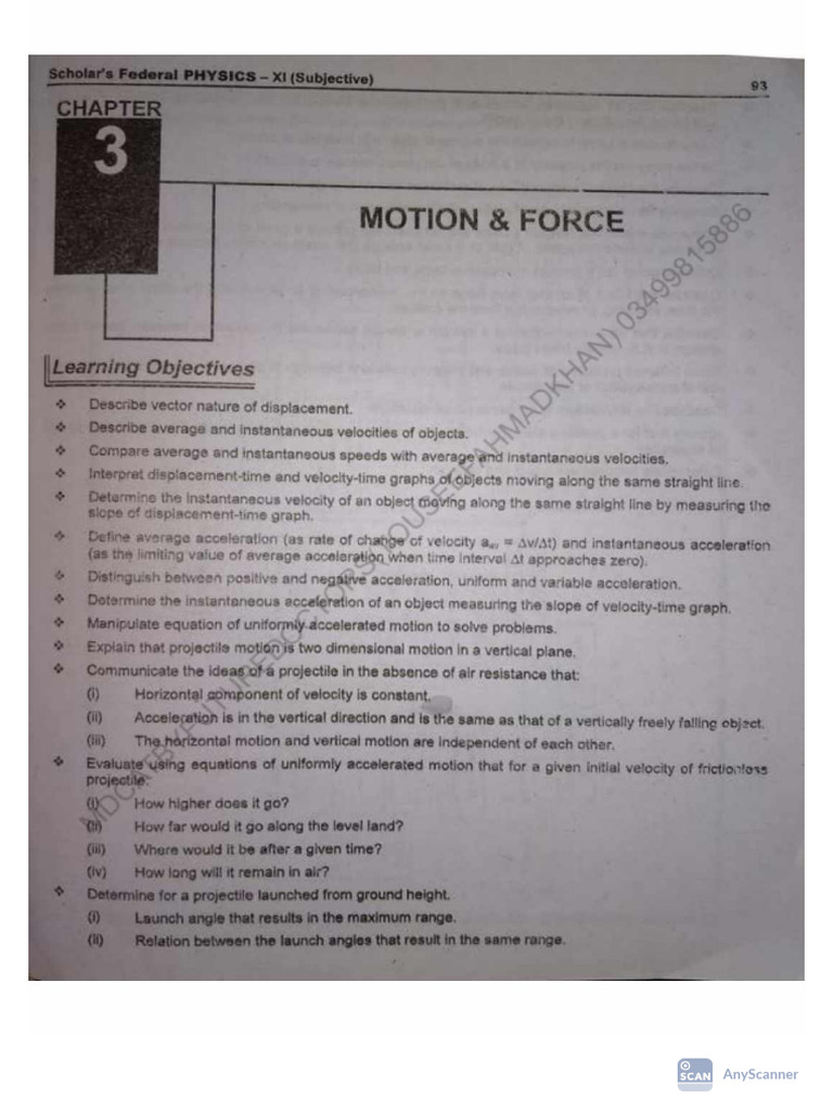 Physics Ch 3 | PDF