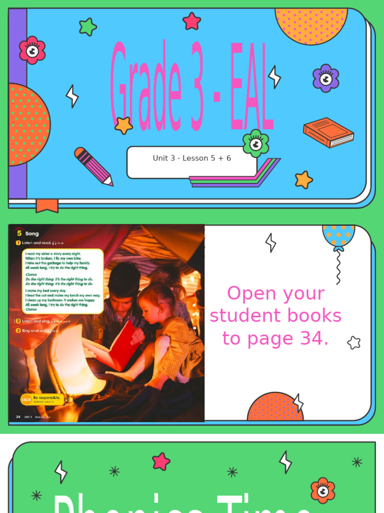 Grade 3 EAL- Unit 3 Lesson 5 | PDF