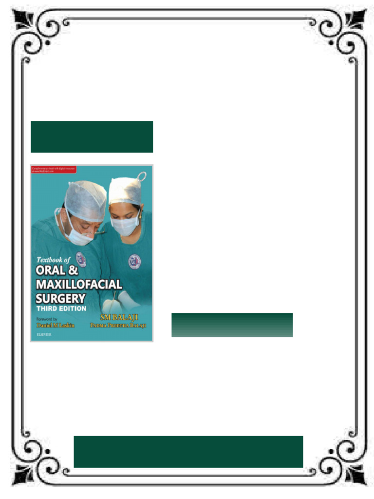 Textbook of Oral and Maxillofacial Surgery 3rd Edtion by SM Balaji ...