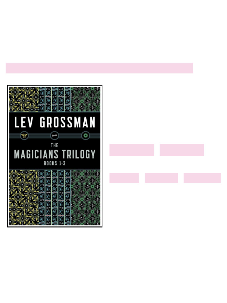 Magicians Trilogy The Lev Grossman full digital chapters | PDF