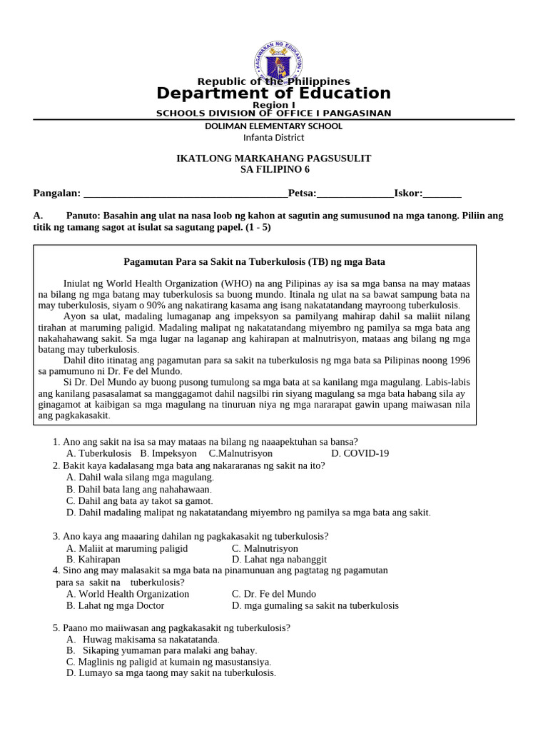 Filipino for Students (1) | PDF