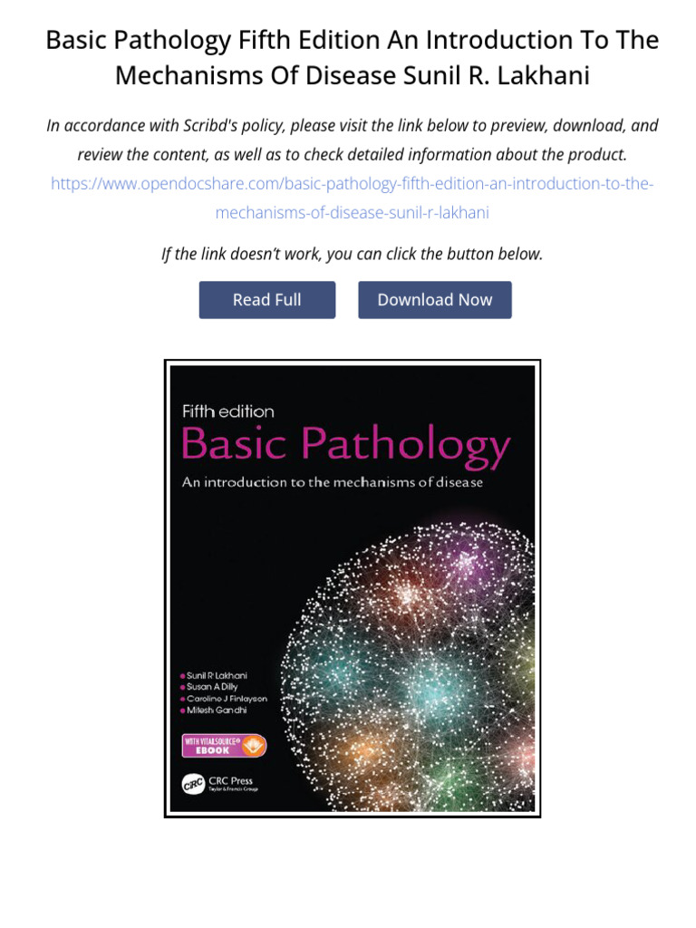 Basic Pathology Fifth Edition An introduction to the mechanisms of ...