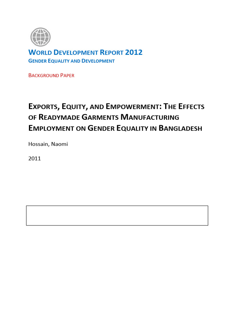 GENDER EQUALITY AND DEVELOPMENT | PDF | Cost Of Living | Woman