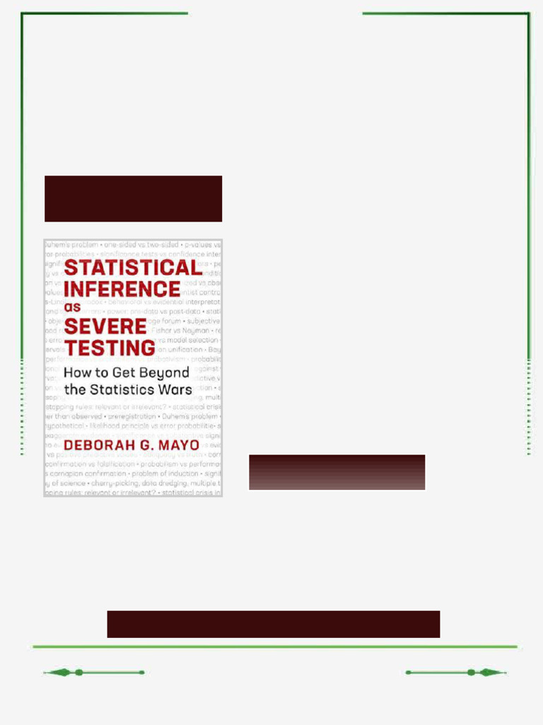 Statistical Inference as Severe Testing How to Get Beyond the ...