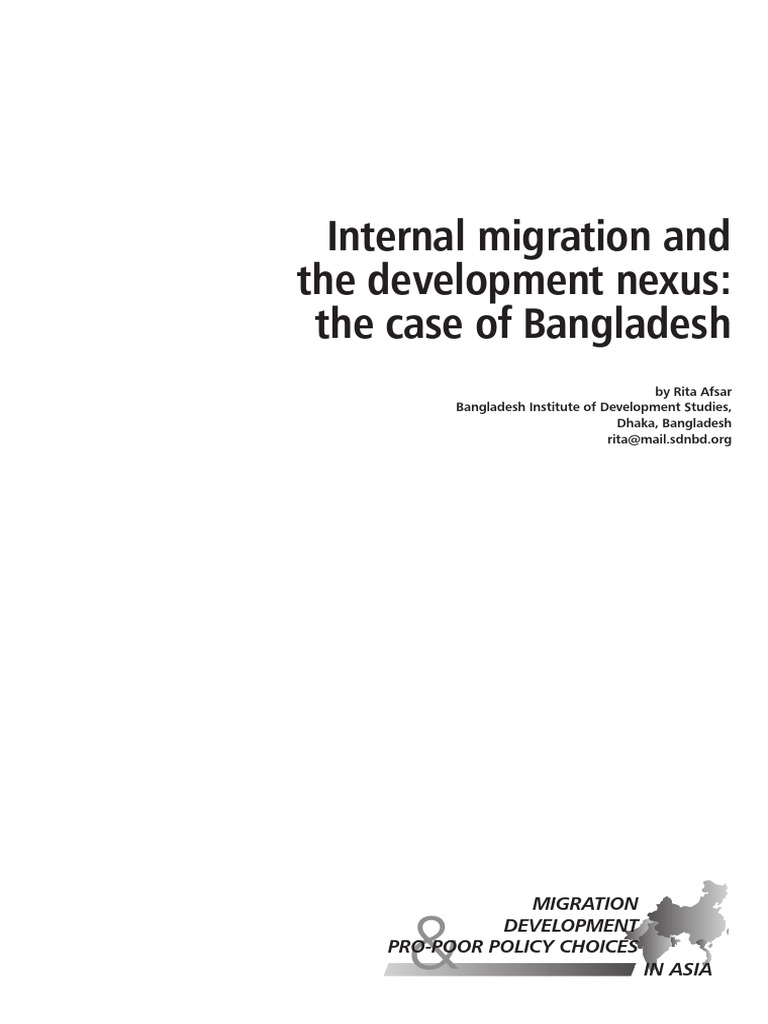 INTERNAL MIGRATION AND THE DEVELOPMENT NEXUS | PDF | Human Migration ...