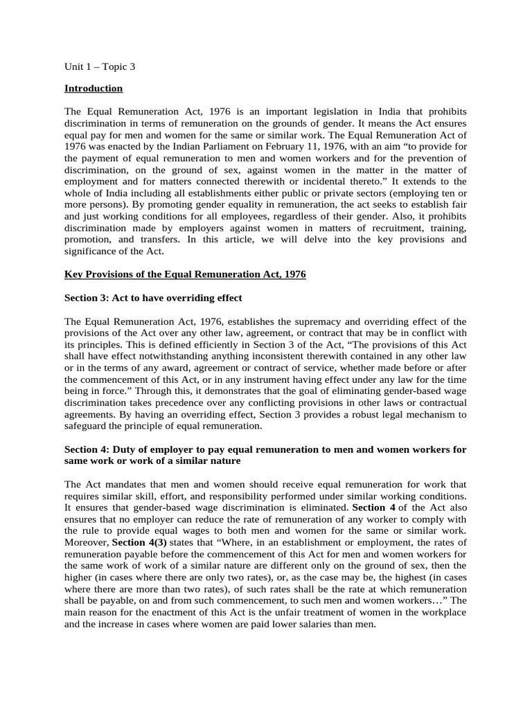 Unit 1 - Topic 3 | PDF | Employment | Crimes