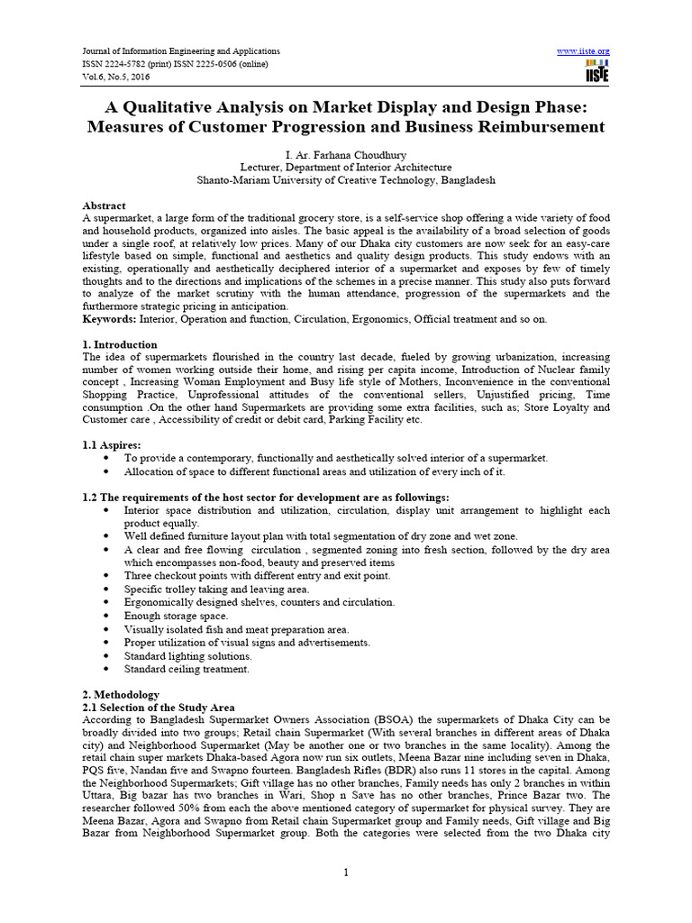 Supermarket Design and Customer Experience | PDF | Supermarket