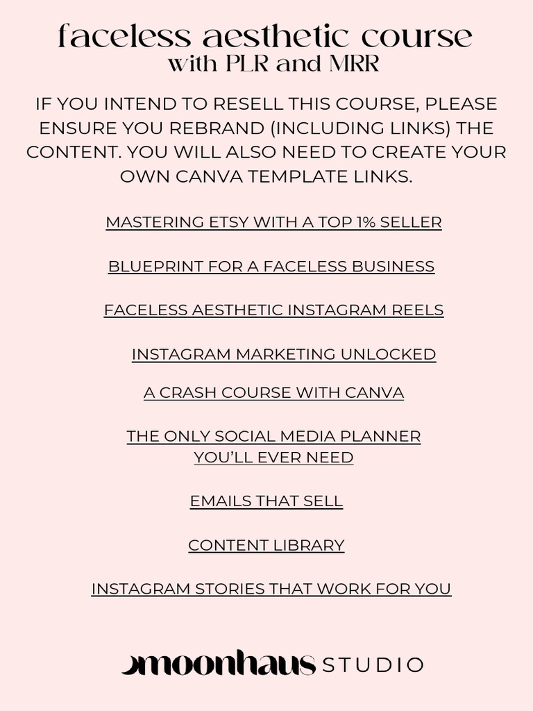 Faceless Aesthetic Course | PDF