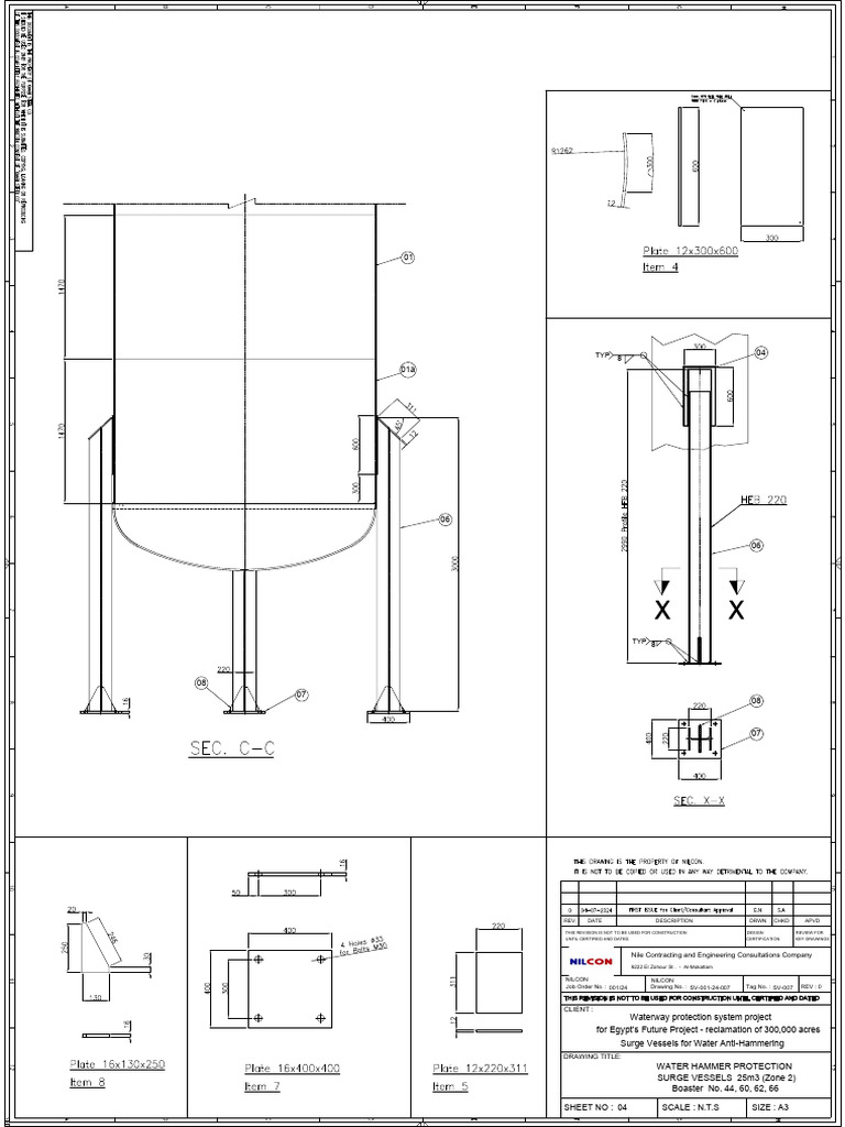 Water Hammer Protection Design Drawings | PDF