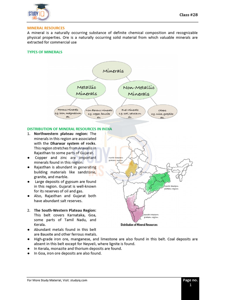 Mineral-and-Energy-Resources-Industries-in-India | PDF | Iron Ore | Iron