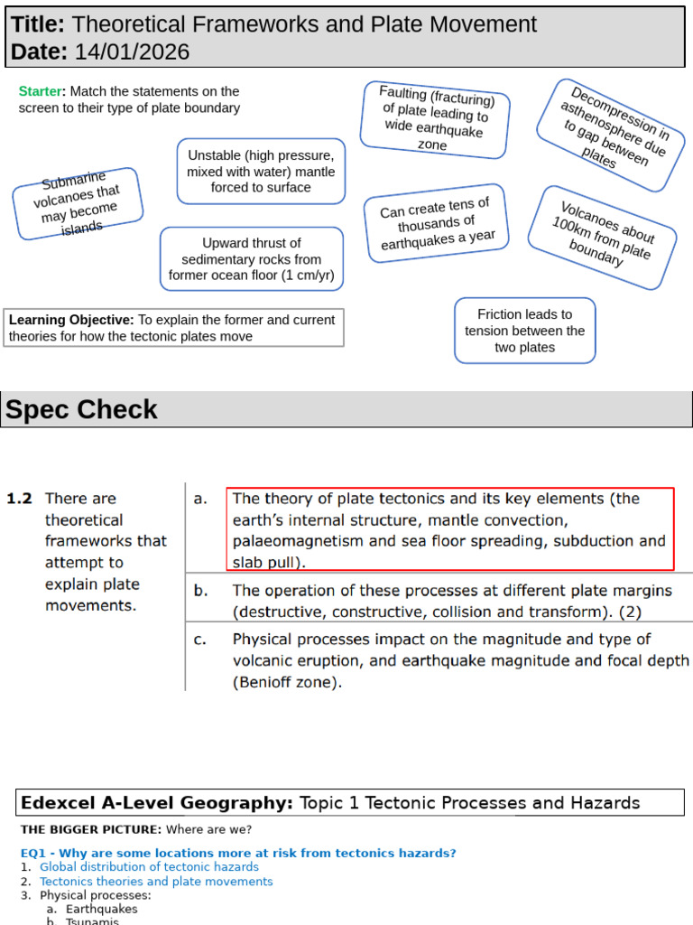 L3 Theory of Plate Tectonics | PDF | Plate Tectonics | Geology