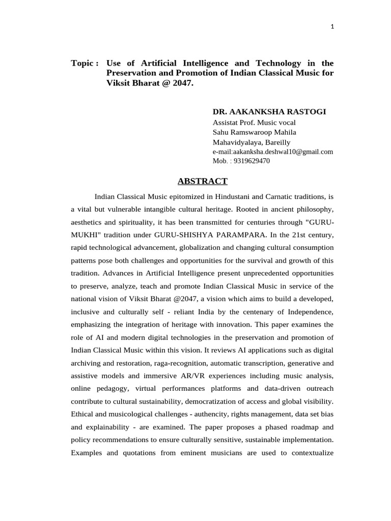 001-Use of Artificial Intelligence (Abstract) | PDF | Artificial ...