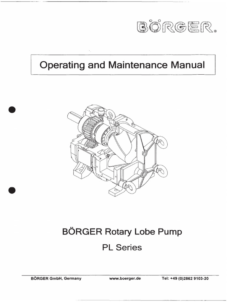 Börger PL Pump Series OM | PDF