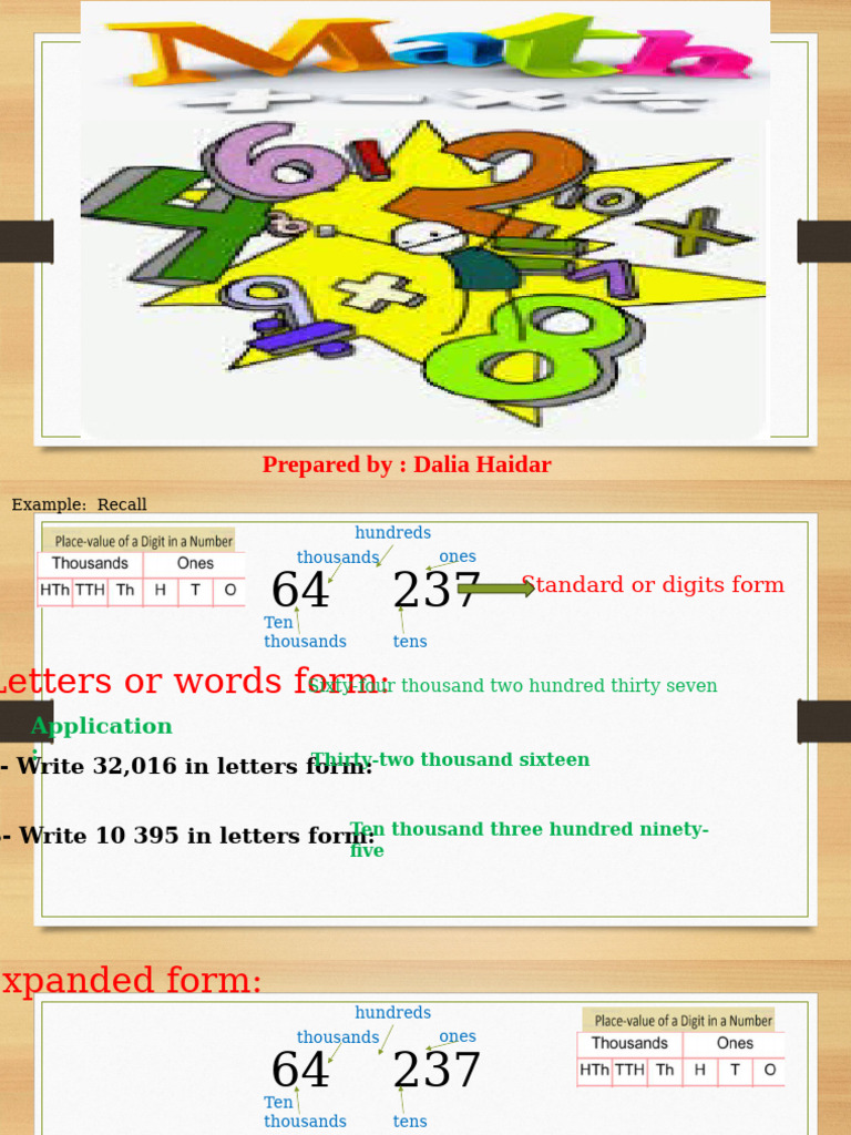 Number Place Value and Comparison Guide | PDF | Mathematics | Arithmetic