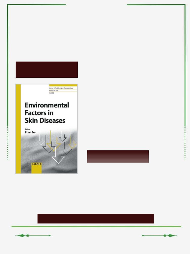 Environmental Factors in Skin Disease 1st Edition S. Karger Ag ...