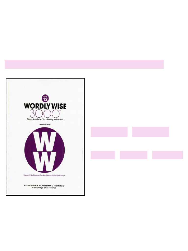 Wordly Wise Grade 12 Student Kenneth Hodkinson - ebook and textbook ...