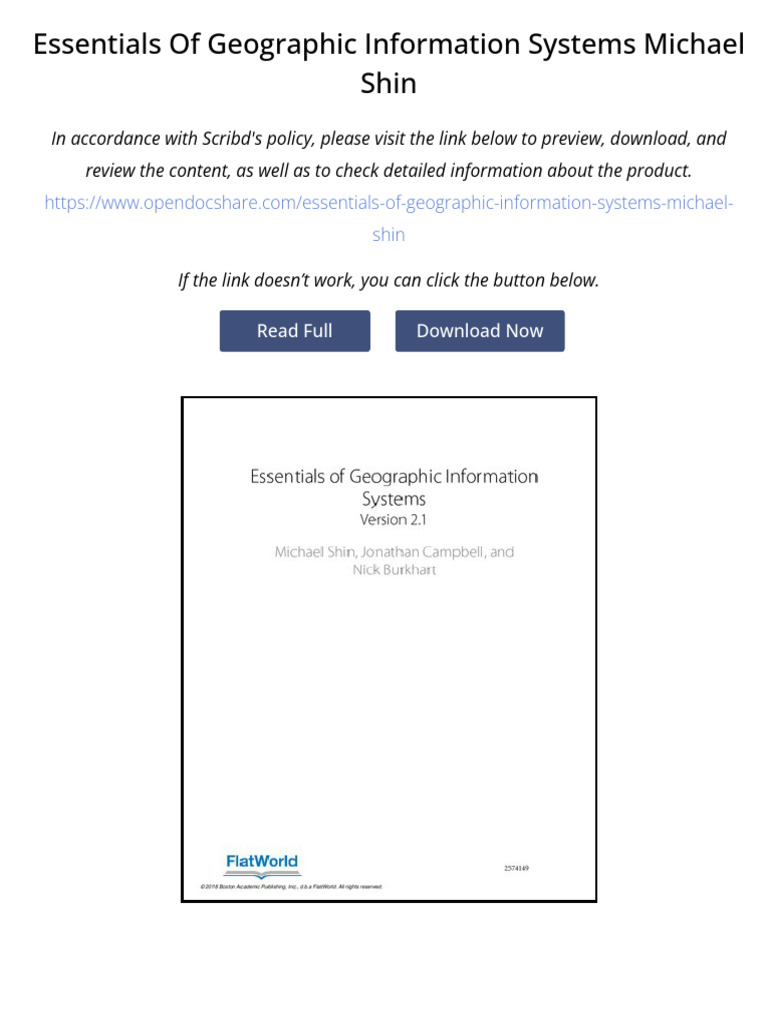 Essentials of Geographic Information Systems Michael Shin | PDF ...