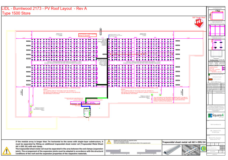 LIDL -Burntwood 2173 - PV Roof Layout - Rev A | PDF | Electrical ...