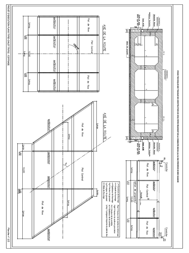 6 2 Plans Types Dalots Coffrage Dalot Triple COF | PDF