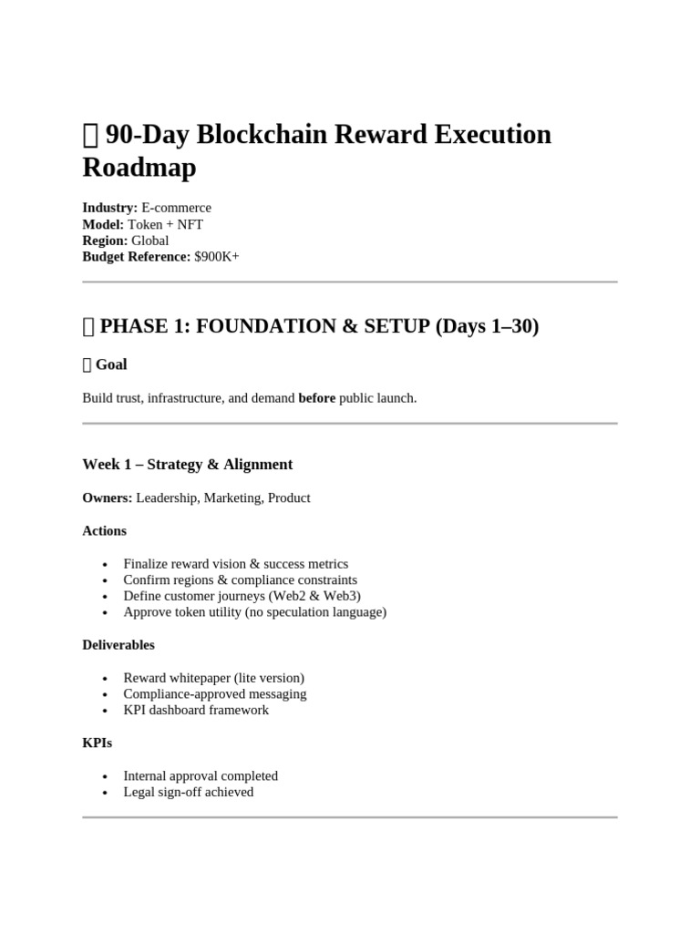 90-Day Execution Roadmap | PDF | Business