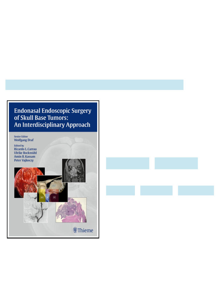 Endonasal Endoscopic Surgery of Skull Base Tumors Wei Zhi pdf version ...