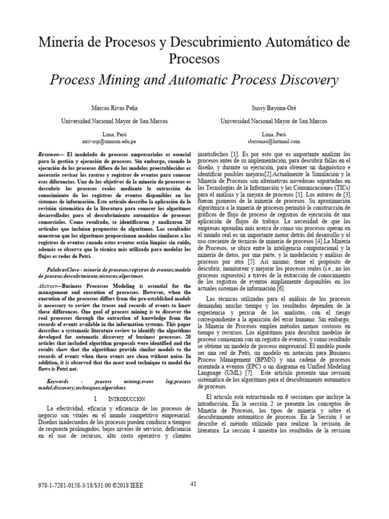 2018.Process Mining and Automatic Process Discovery | PDF | Ciencias de la Información | Informática